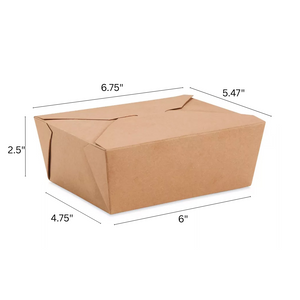 TCN8 45oz Kraft Food Box - Eco-Friendly Takeout Container | 300pcs